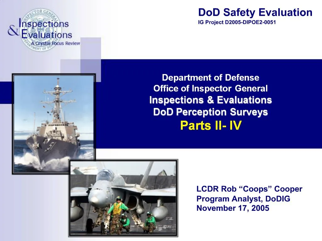 PPT - DoD Safety Evaluation IG Project D2005-DIPOE2-0051 PowerPoint ...