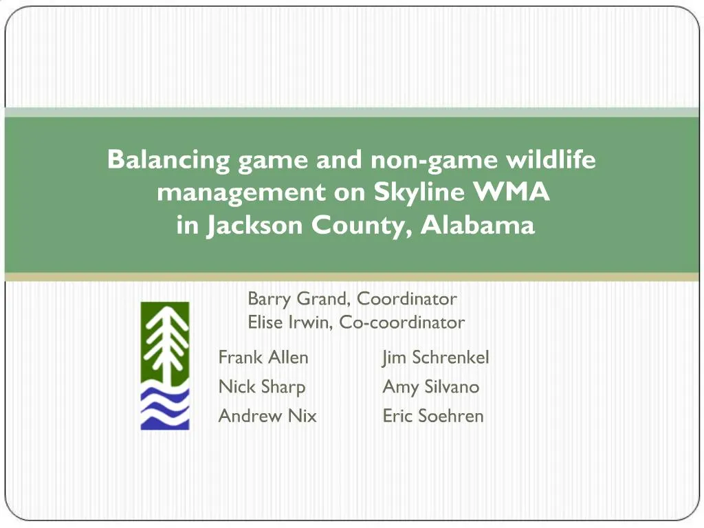 PPT - Balancing game and non-game wildlife management on Skyline WMA in ...