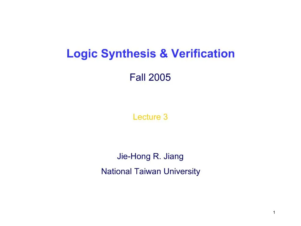 PPT - Logic Synthesis Verification PowerPoint Presentation, free ... PPT - Logic Synthesis Verification PowerPoint Presentation, free ...