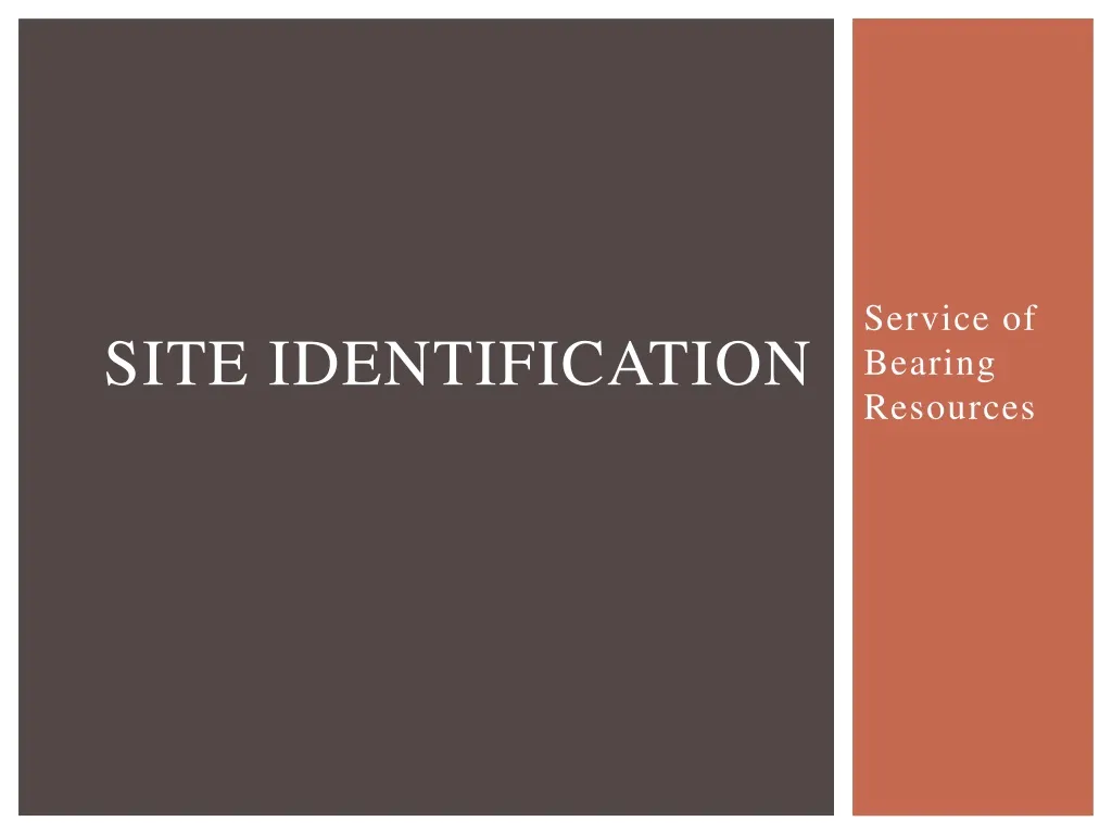 PPT - Site Identification PowerPoint Presentation, free download - ID ...