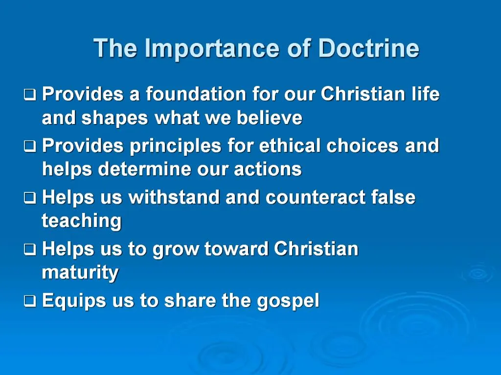 PPT - The Importance of Doctrine PowerPoint Presentation, free download ...