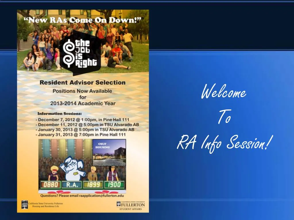 PPT - Welcome To RA Info Session PowerPoint Presentation, free download ...