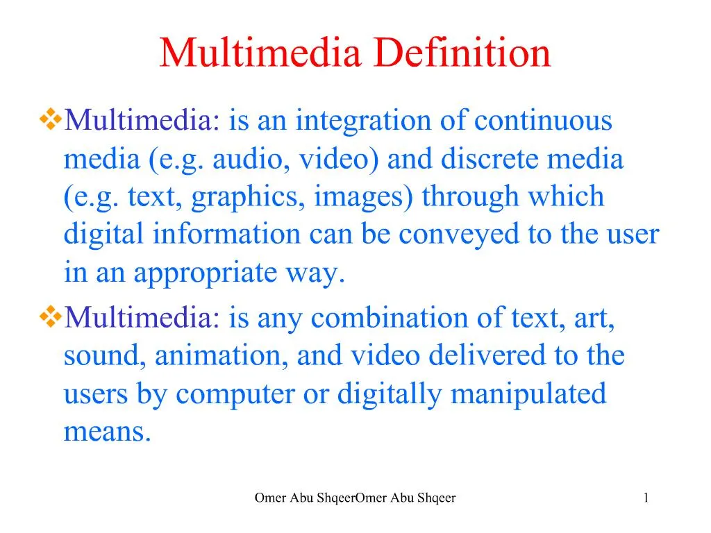 PPT - Multimedia Definition PowerPoint Presentation, free download - ID ...