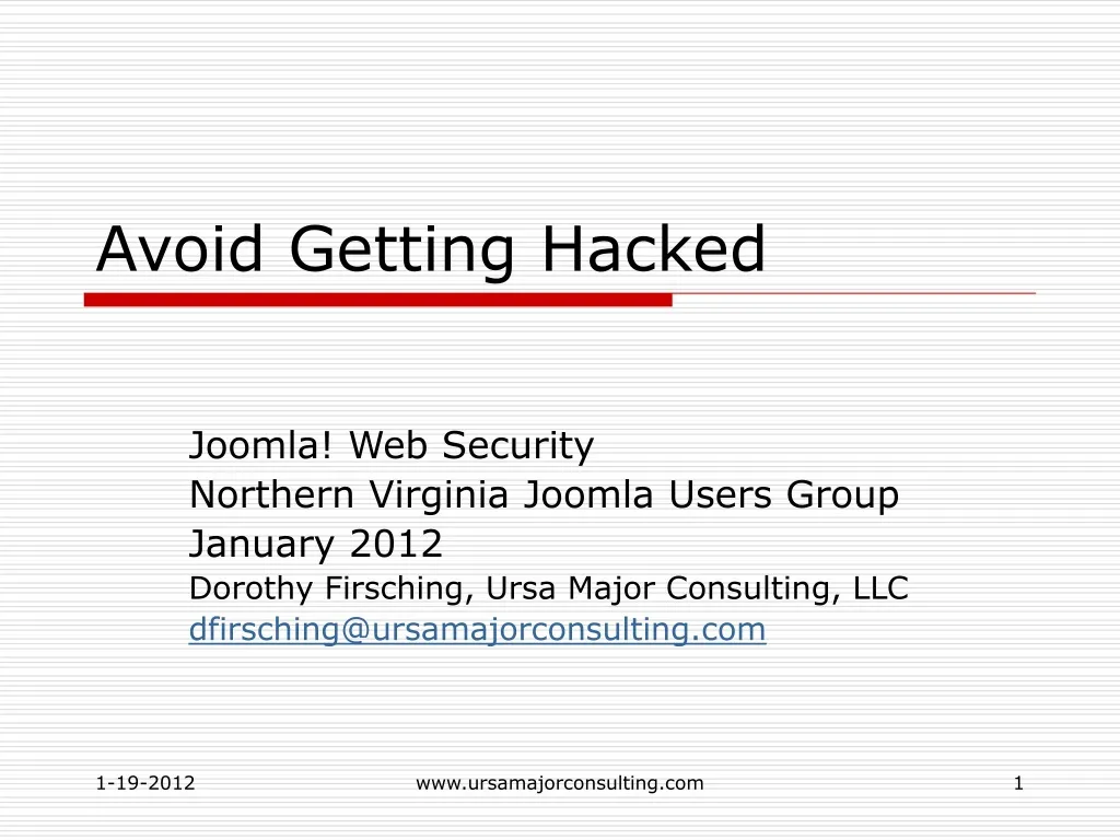PPT - Avoid Getting Hacked PowerPoint Presentation, free download - ID ...
