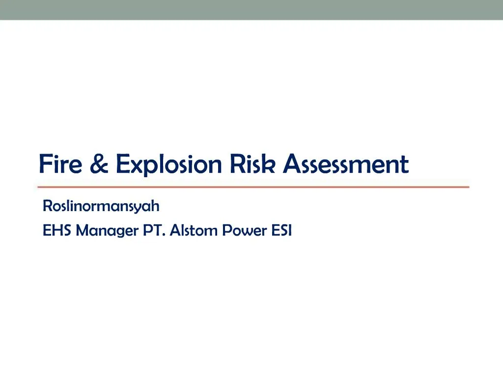 PPT - Fire Explosion Risk Assessment PowerPoint Presentation, free ...