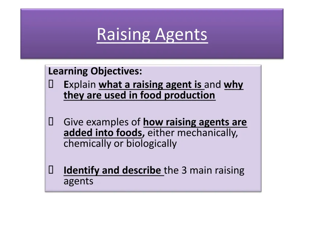 PPT - Raising Agents PowerPoint Presentation, free download - ID:1169854