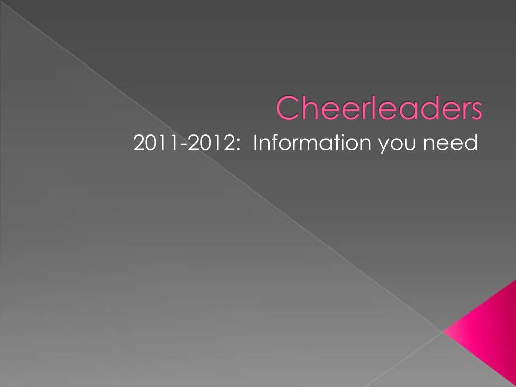 PPT - Cheerleaders PowerPoint Presentation, free download - ID:1172327