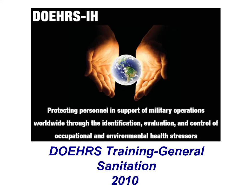PPT - DOEHRS Training-General Sanitation 2010 PowerPoint Presentation ...