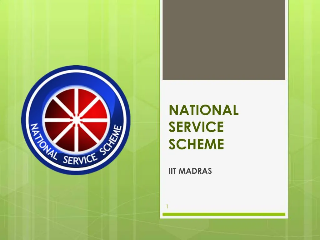 PPT - NATIONAL SERVICE SCHEME PowerPoint Presentation, free download ...