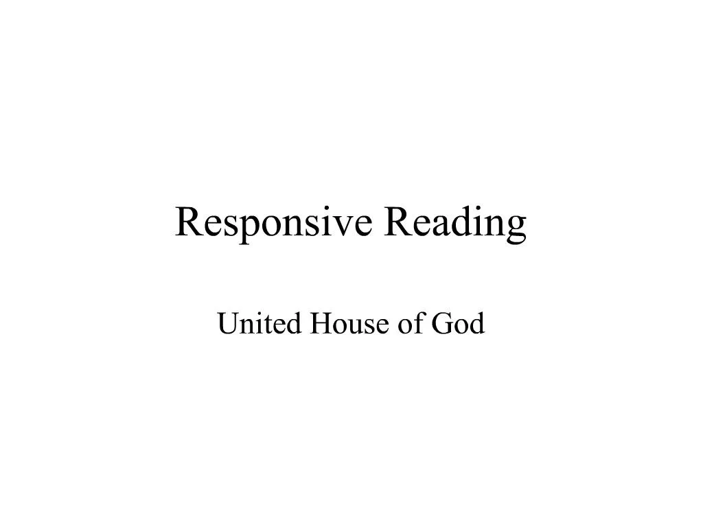 PPT - Responsive Reading PowerPoint Presentation, free download - ID ... PPT - Responsive Reading PowerPoint Presentation, free download - ID ...