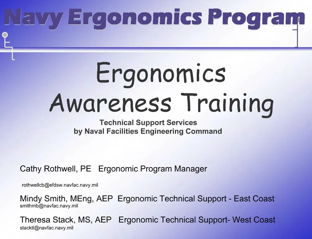 PPT - Ergonomics Awareness Training PowerPoint Presentation, free ...