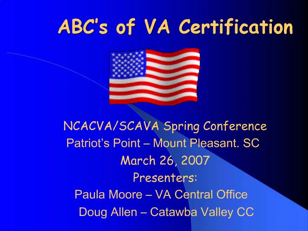 PPT - ABC s of VA Certification PowerPoint Presentation, free download ...