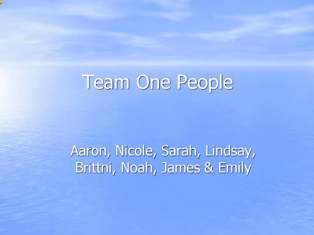 PPT - Team One People PowerPoint Presentation, free download - ID:1187416