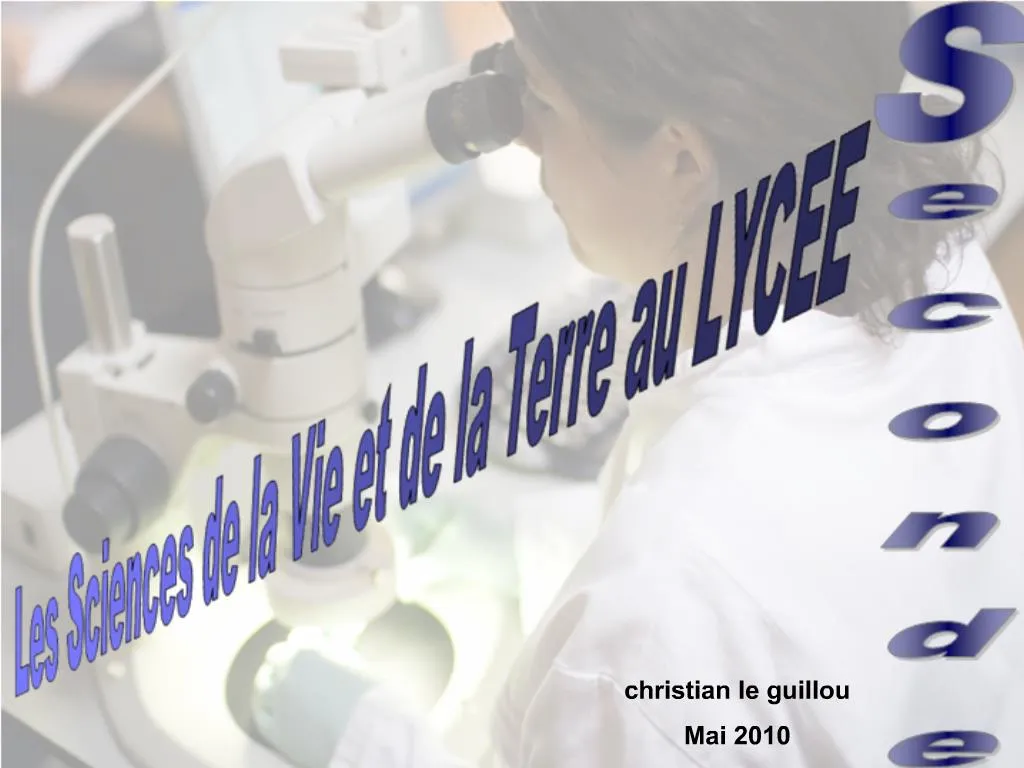 PPT - SVT-SECONDE PowerPoint Presentation, free download - ID:1193083