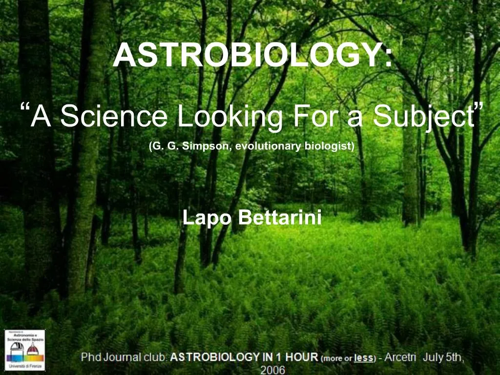 PPT - astrobiology. ppt PowerPoint Presentation, free download - ID:1194701