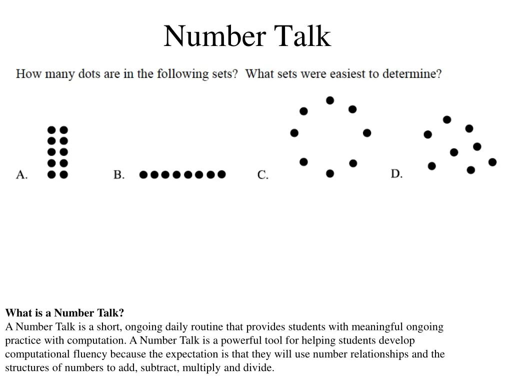 PPT - Number Talk PowerPoint Presentation, free download - ID:1196404