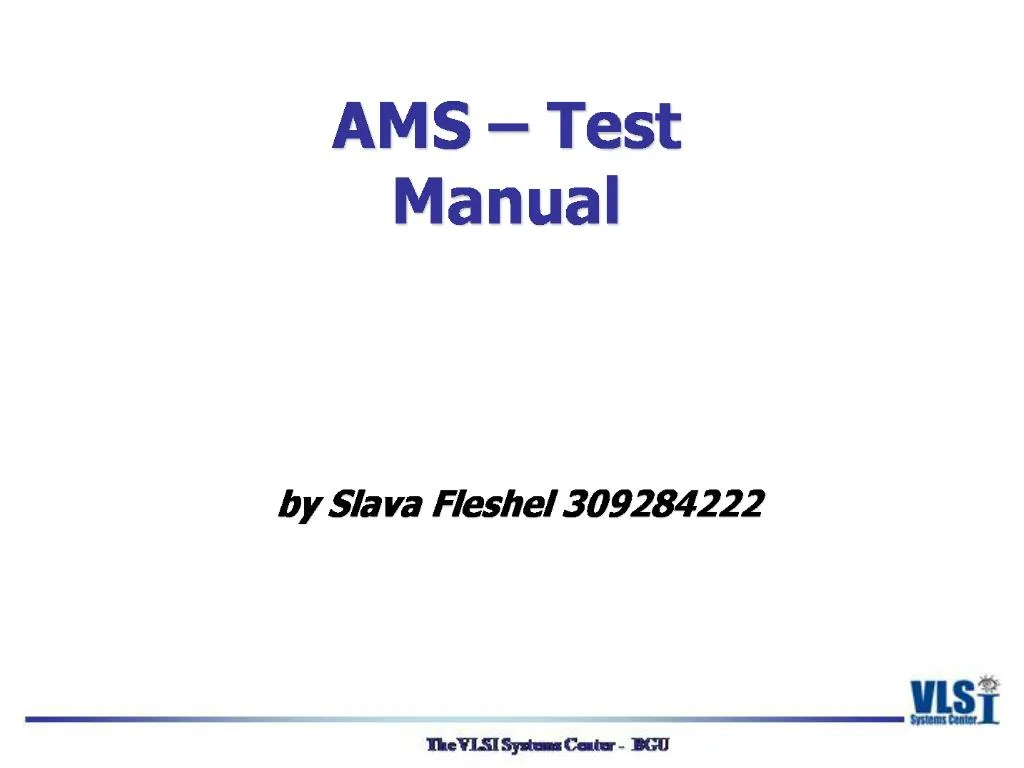 PPT - AMS Test Manual PowerPoint Presentation, free download - ID:1199124