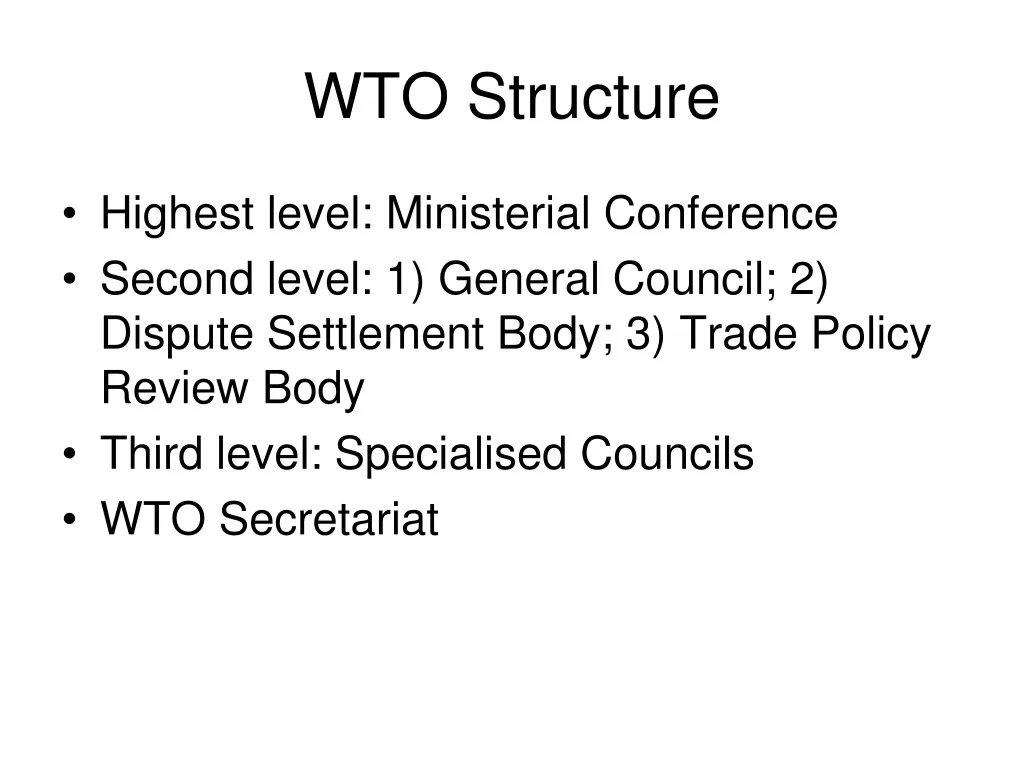 PPT - WTO Structure PowerPoint Presentation, free download - ID:1201748