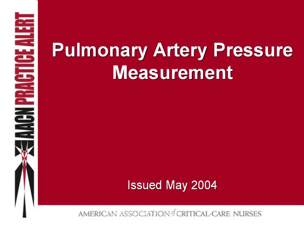PPT - Pulmonary Artery Pressure Measurement PowerPoint Presentation ...