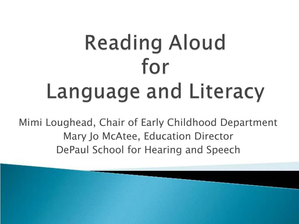 PPT - The Art of Reading Aloud PowerPoint Presentation, free download ...