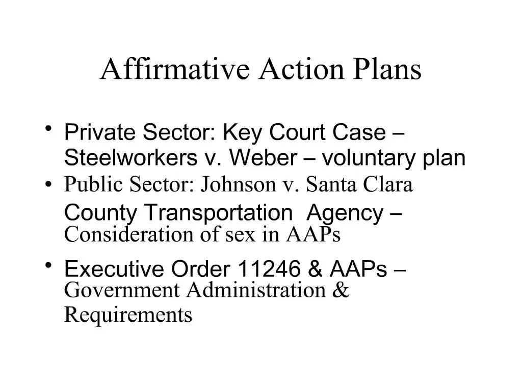 PPT - Affirmative Action Plans PowerPoint Presentation, free download ...