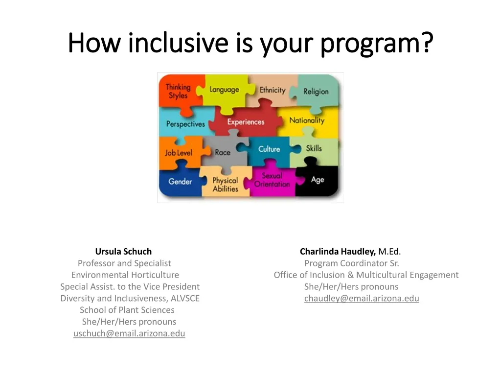PPT - How inclusive is your program? PowerPoint Presentation, free ...