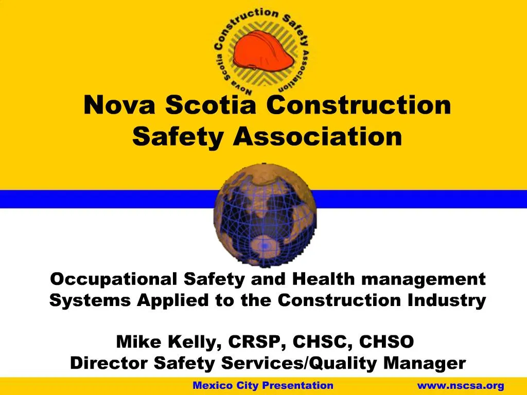 PPT - Nova Scotia Construction Safety Association Occupat PowerPoint ...