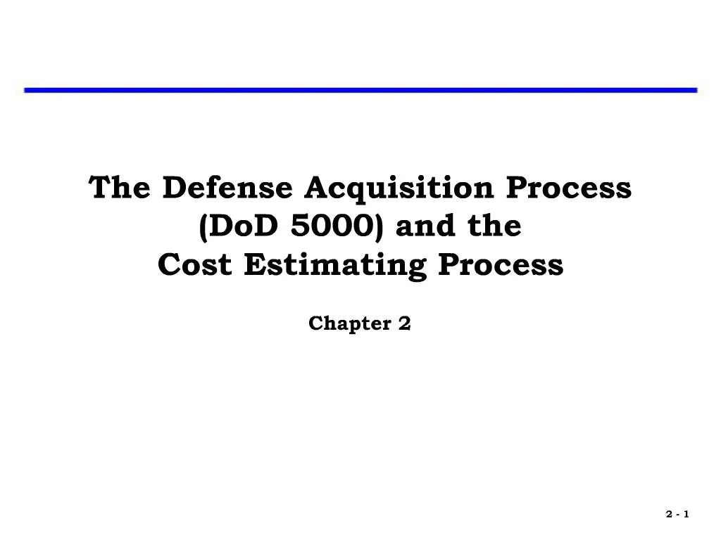 PPT - The Defense Acquisition Process DoD 5000 and the Cost ...