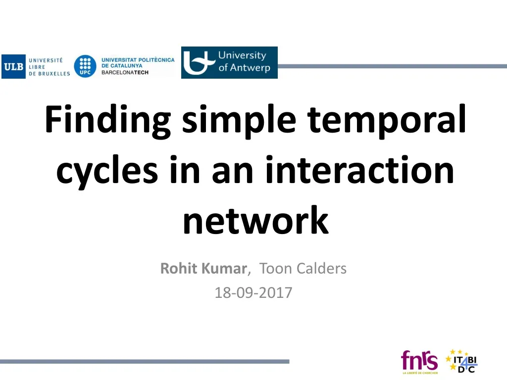 PPT - Finding simple temporal cycles in an interaction network ...