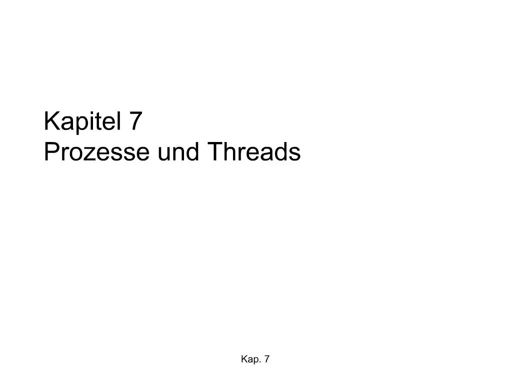 PPT - Kapitel 7 Prozesse und Threads PowerPoint Presentation, free ...