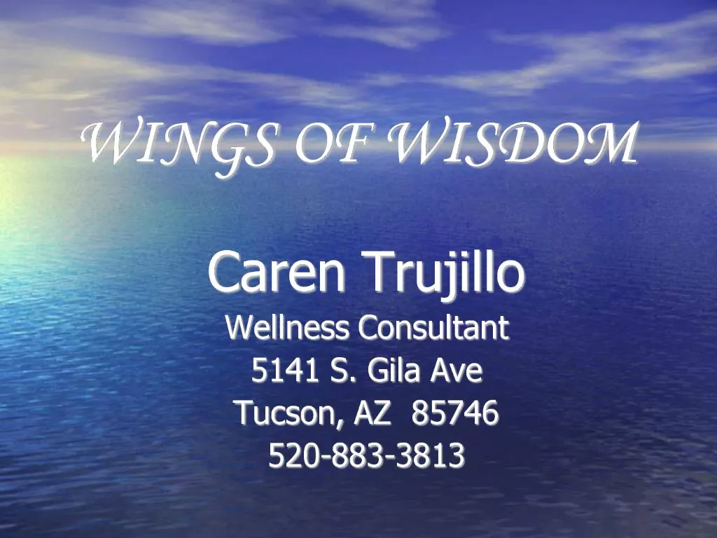 PPT - WINGS OF WISDOM PowerPoint Presentation, free download - ID:1233949