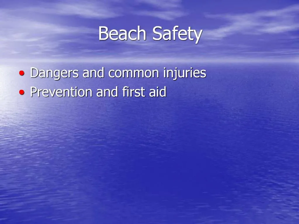 PPT - Beach Safety PowerPoint Presentation, free download - ID:1245508
