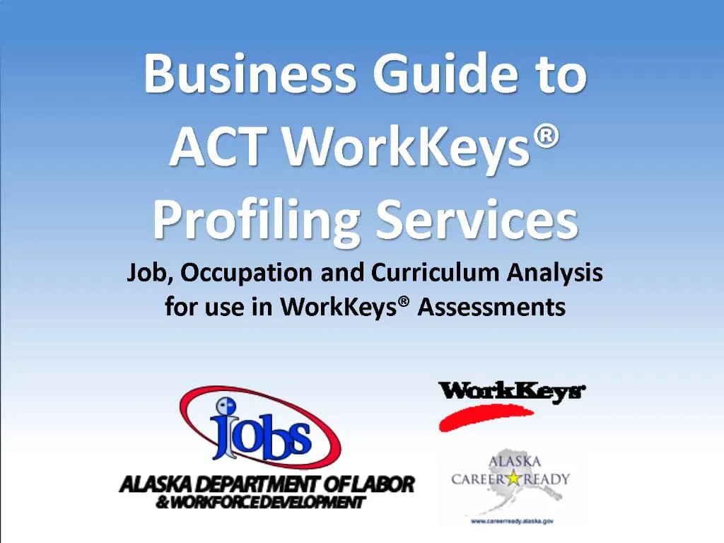 PPT - WorkKeys Profiling Projects PowerPoint Presentation, free ...
