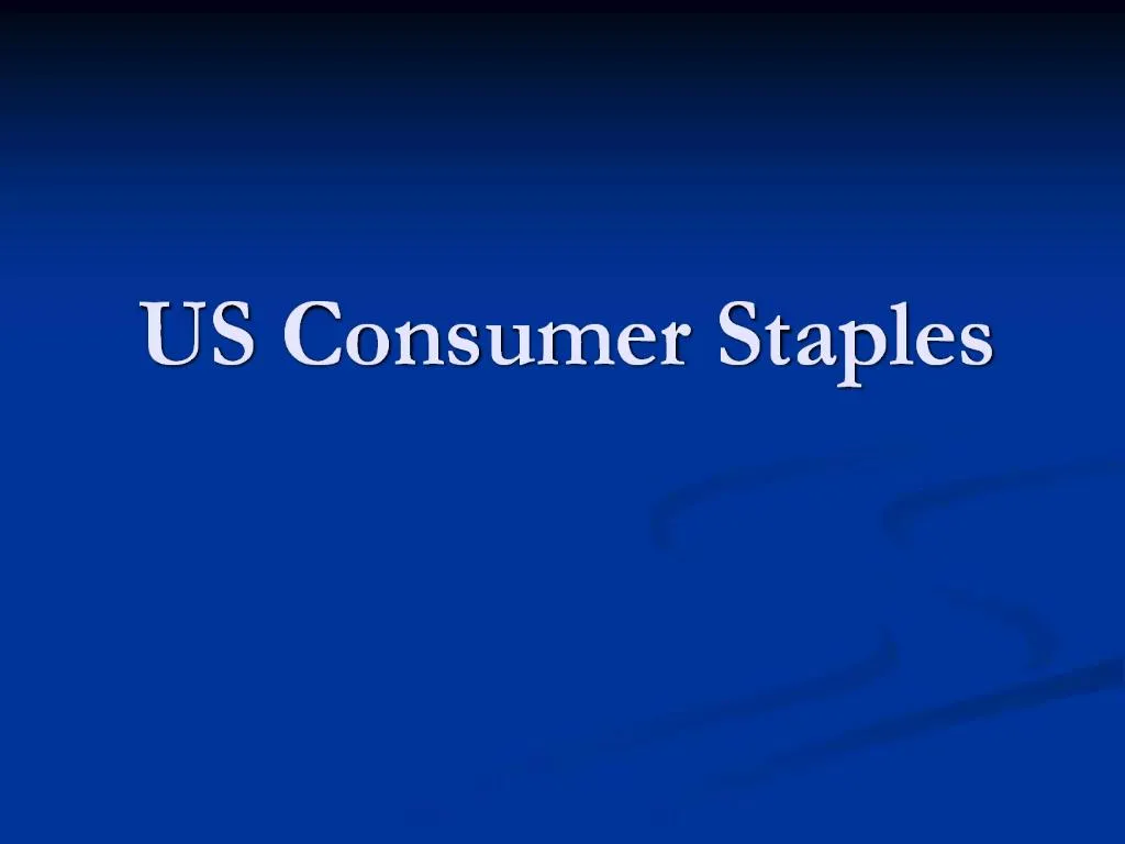 PPT - US Consumer Staples PowerPoint Presentation, free download - ID ...