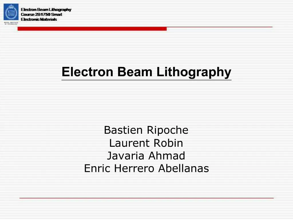 Ion Beam Lithography Ppt - The Best Picture Of Beam