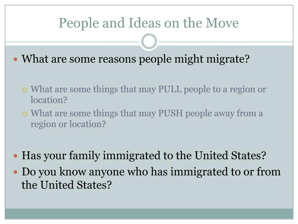 PPT - People and Ideas on the Move PowerPoint Presentation, free ...
