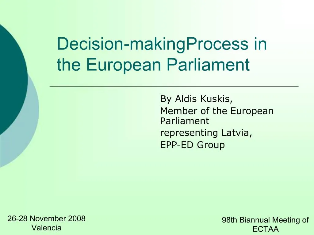 PPT - Decision-making Process in the European Parliament PowerPoint ...