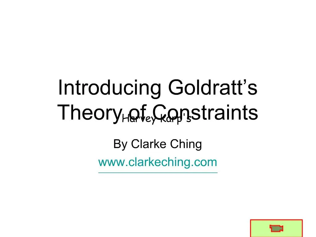 PPT - Introducing Goldratt PowerPoint Presentation, free download - ID ...