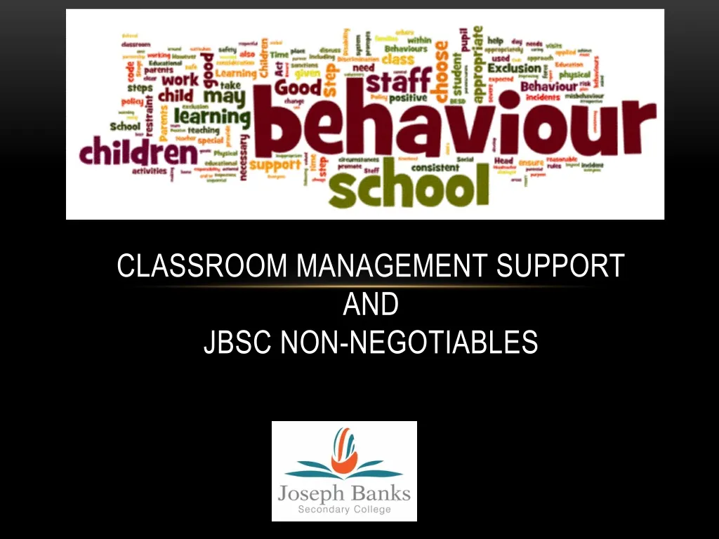 PPT - Classroom management support and JBSC Non- Negotiables PowerPoint ...