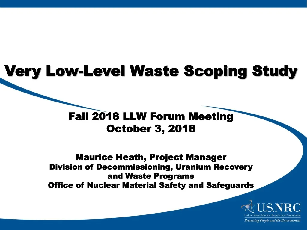 PPT - Very Low-Level Waste Scoping Study PowerPoint Presentation, free ...