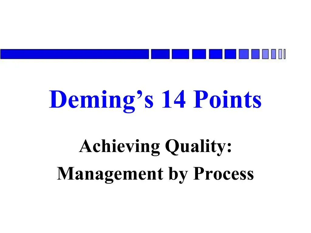 PPT - Deming s 14 Points PowerPoint Presentation, free download - ID ...