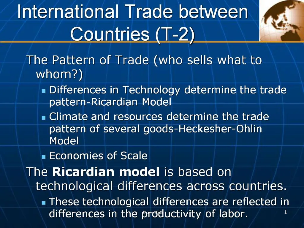 PPT - International Trade between Countries T-2 PowerPoint Presentation ...
