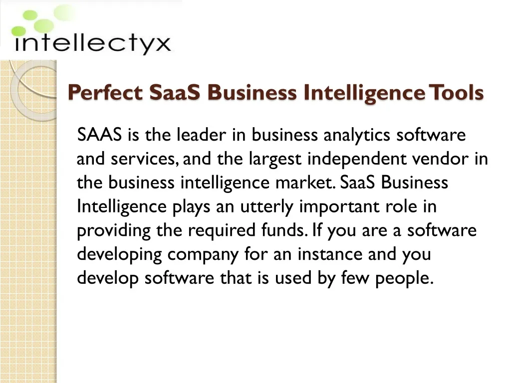 PPT - Perfect SaaS Business Intelligence Tools PowerPoint Presentation ...