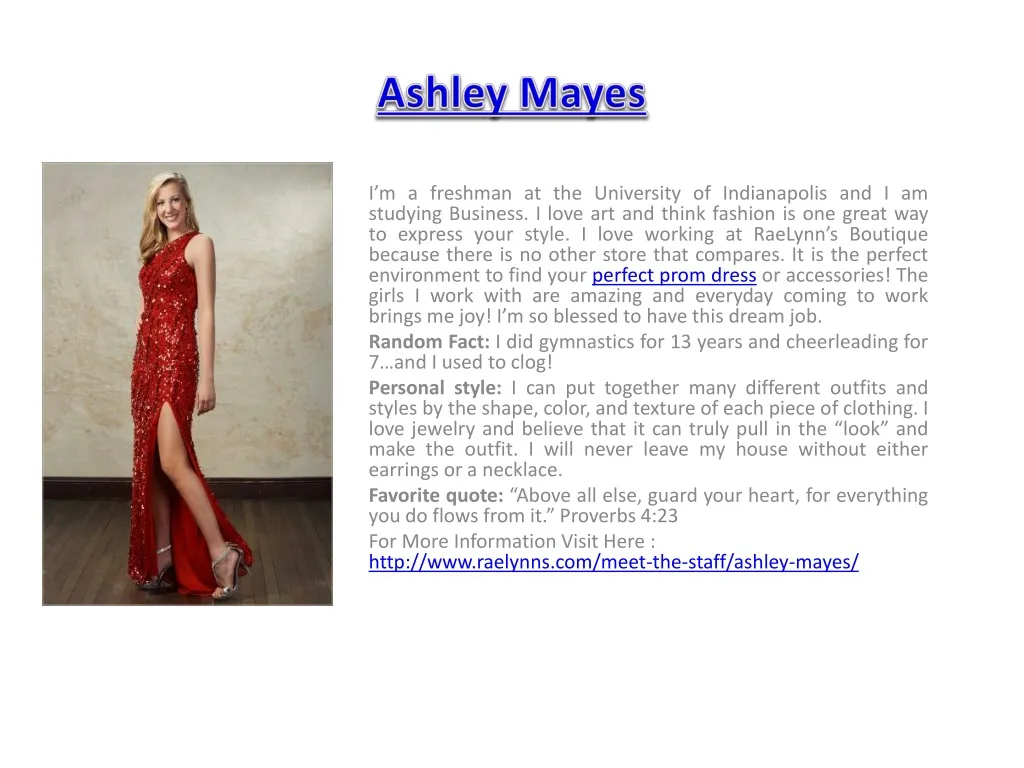 PPT - Ashley Mayes PowerPoint Presentation, free download - ID:1294503