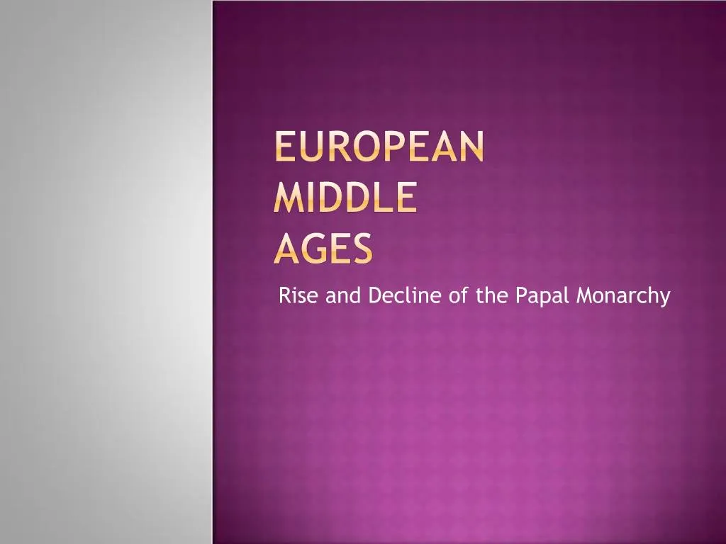 PPT - European Middle Ages PowerPoint Presentation, free download - ID ...