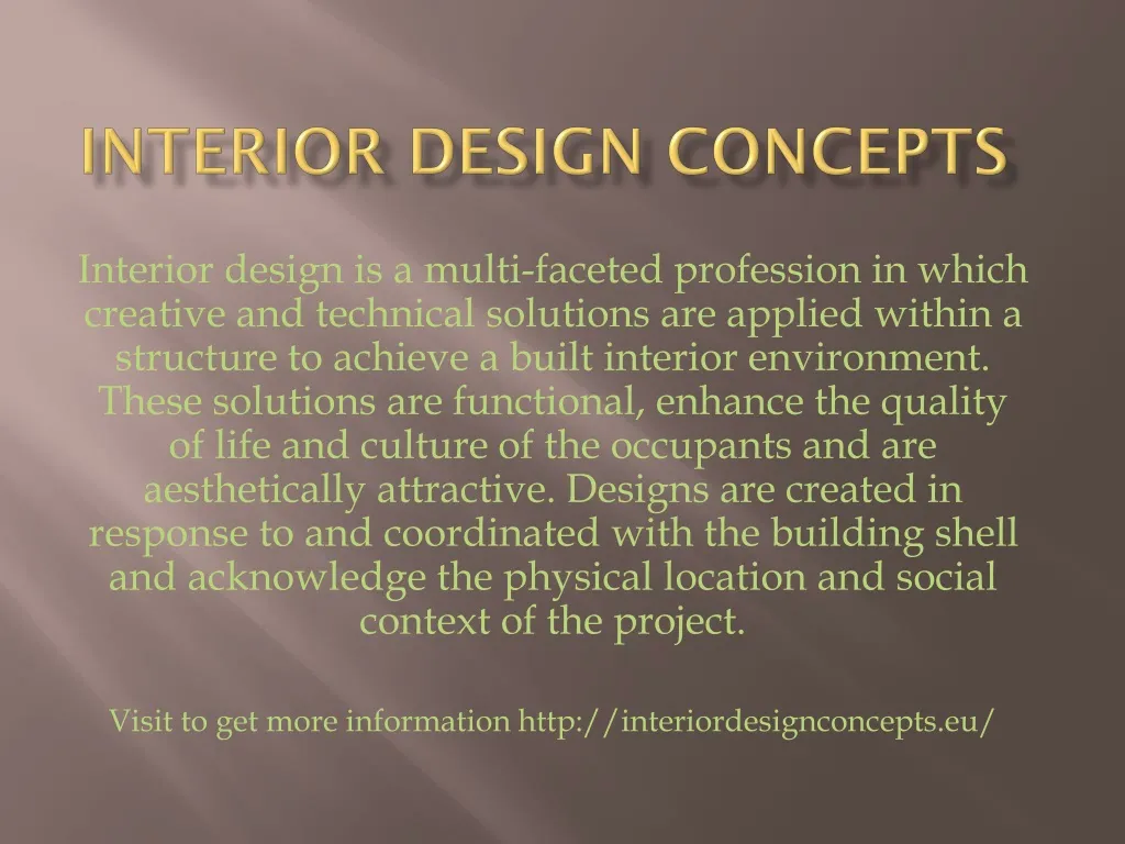 PPT - Interior design concepts PowerPoint Presentation, free download ...