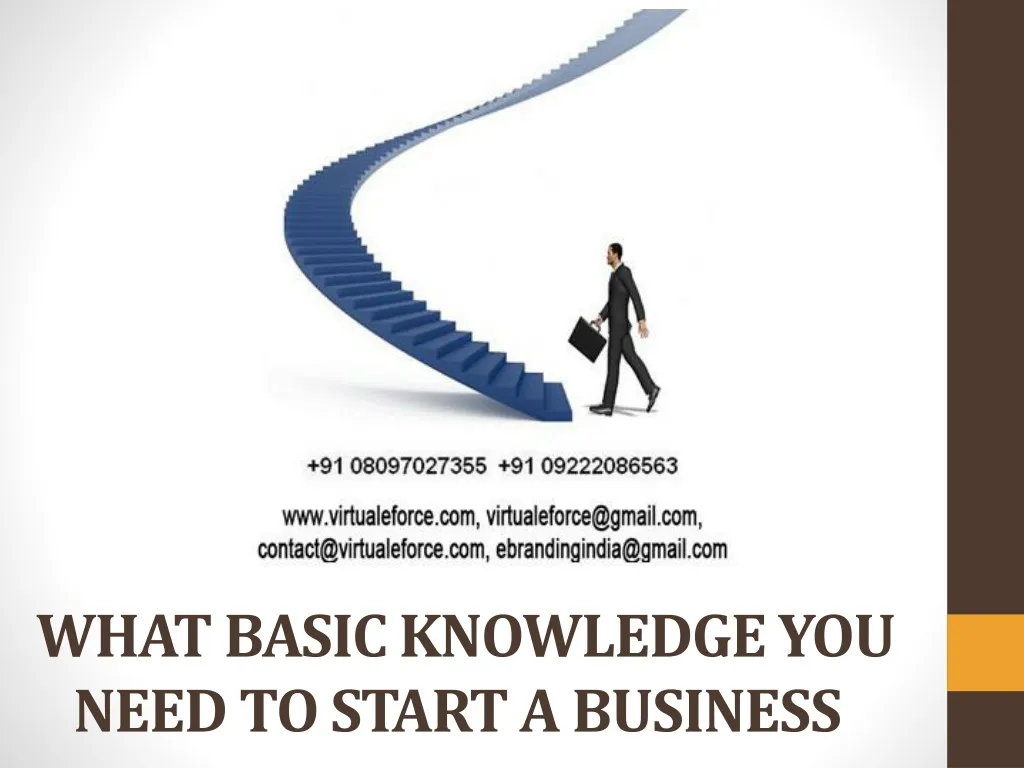 PPT - BASIC KNOWLEDGE YOU NEED TO START A BUSINESS PowerPoint ...