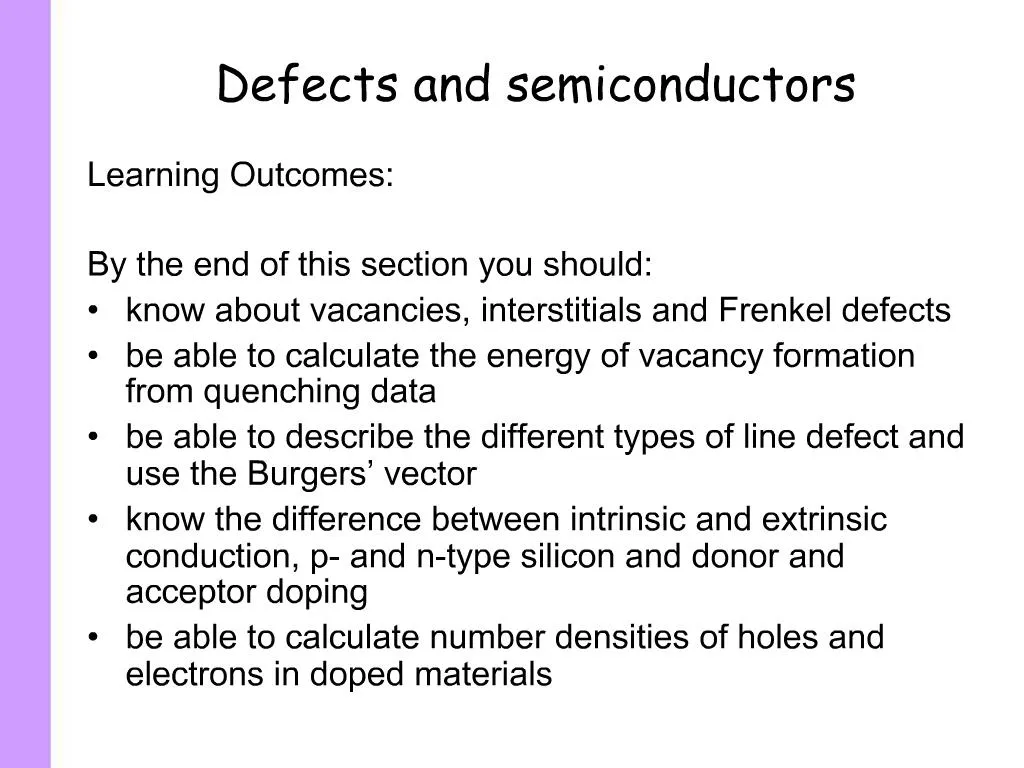 PPT - Defects and semiconductors PowerPoint Presentation, free download ...