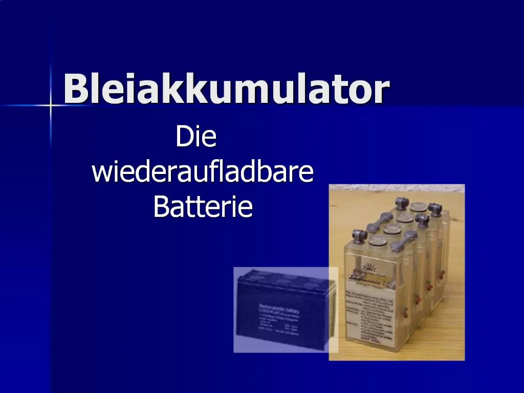 PPT - Bleiakkumulator PowerPoint Presentation, free download - ID:1323168