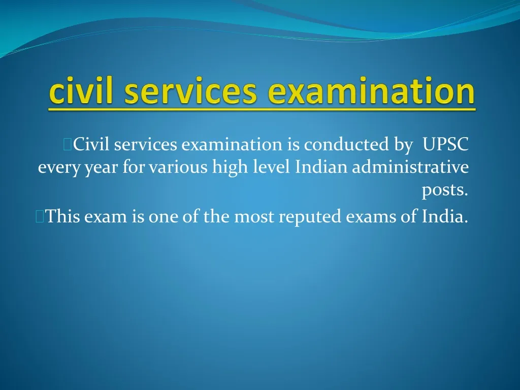 PPT - civil services examination PowerPoint Presentation, free download ...